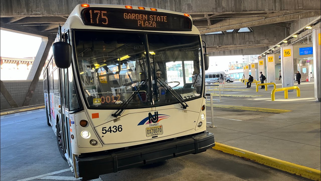 NJ Transit: On Board NABI 40-SFW 416.15 #5436 On Bus 175 To Hackensack ...