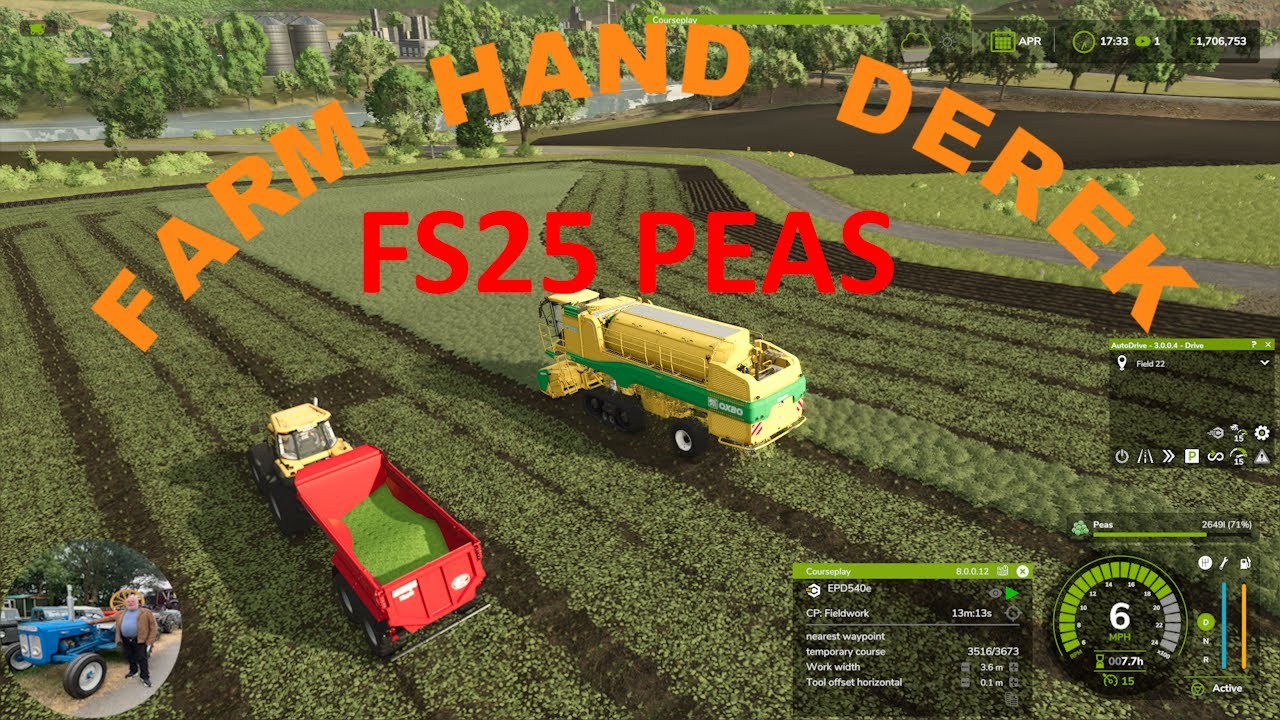 FS25 PLANTING GROWING AND HARVESTING PEAS - YouTube