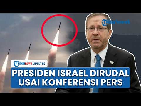 Detik-detik Presiden Israel Ketakutan Sembunyi saat Dihantam Rudal Iran seusai Konferensi Pers