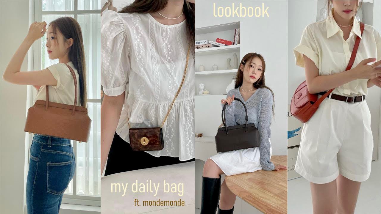 Lookbook 나의 데일리 가방 룩북👜 Ft 몽드몽드 데일리룩 W 컨셉 보스턴백 마이크로백 하프문백 자라 마우솔레움 인스턴트펑크