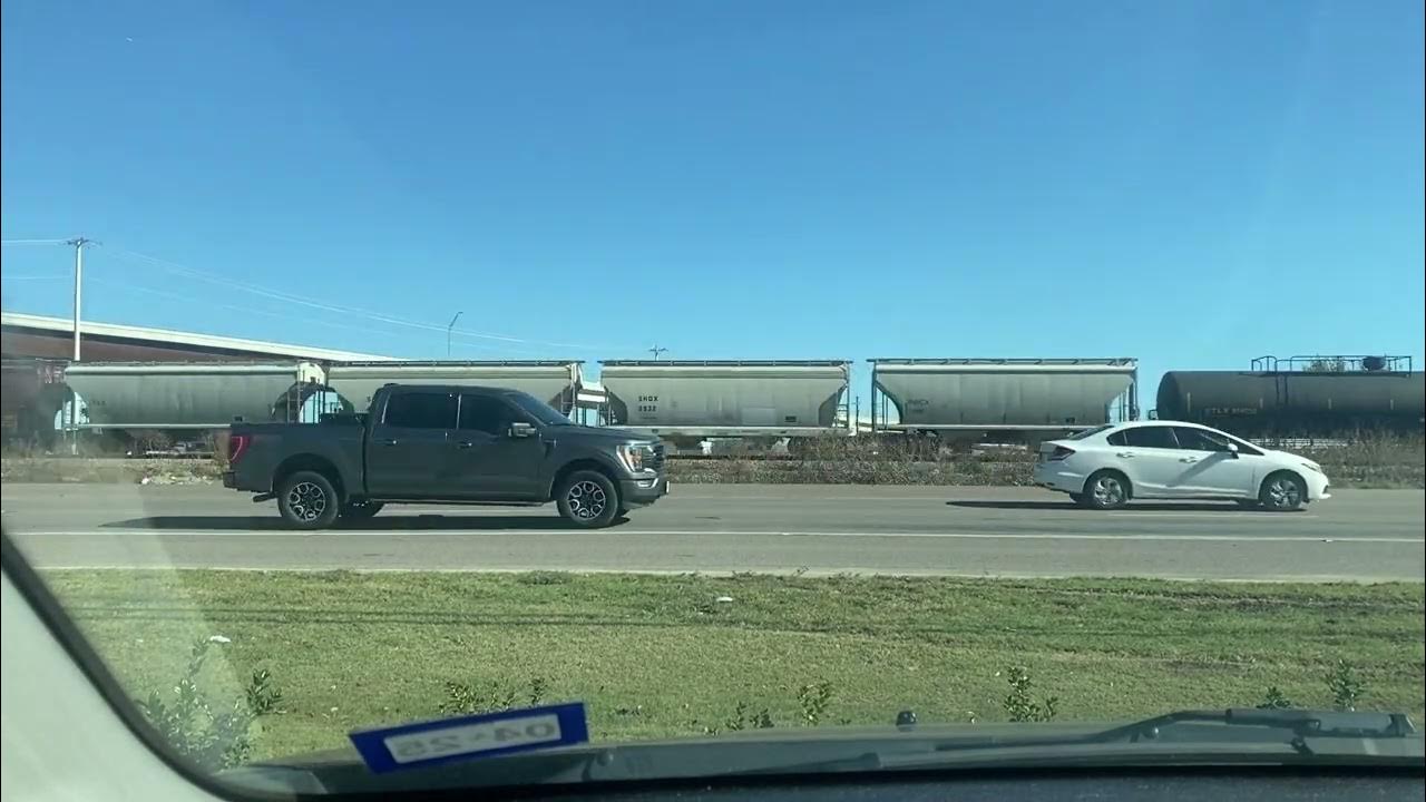 UP 6929 leads a Manifest Train at Saginaw, TX - YouTube