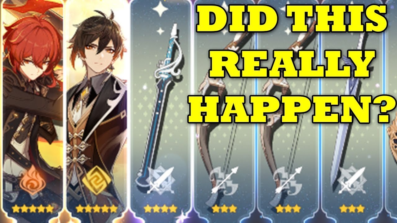 The Best Genshin Impact Wish So Far! Zhongli AND Diluc? - YouTube