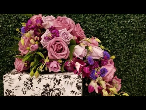 Elegant cascading bridal bouquet: How to transport flowers. - YouTube