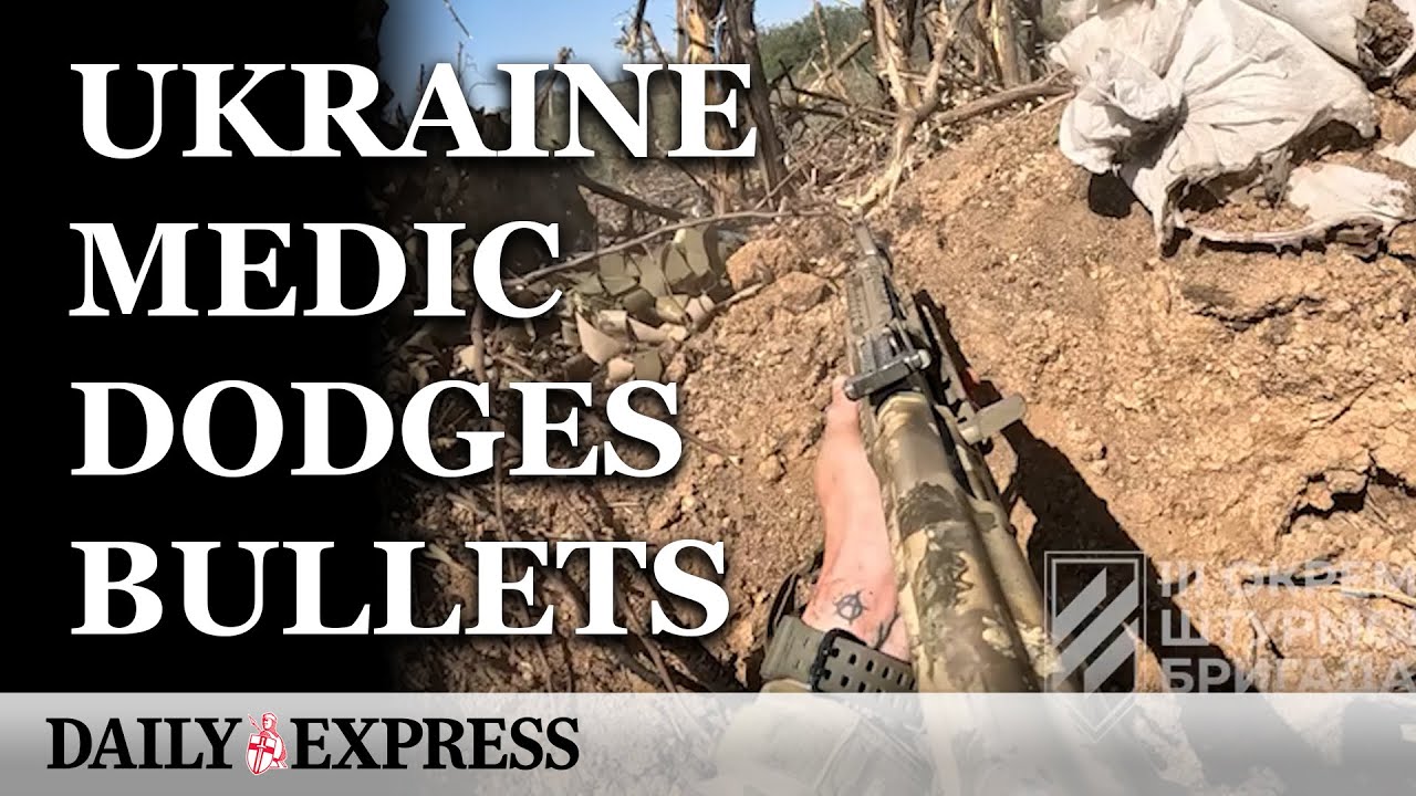 Ukrainian female medic dodges Russian bullets to heal comrades in POV ...