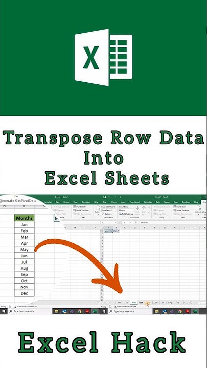 Transpose Row Data Into Excel Sheets #excel #shorts - YouTube