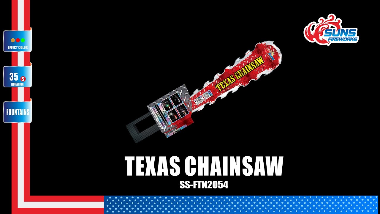 TEXAS CHAINSAW Handheld Fountain SS-FTN2054 Suns Fireworks - YouTube