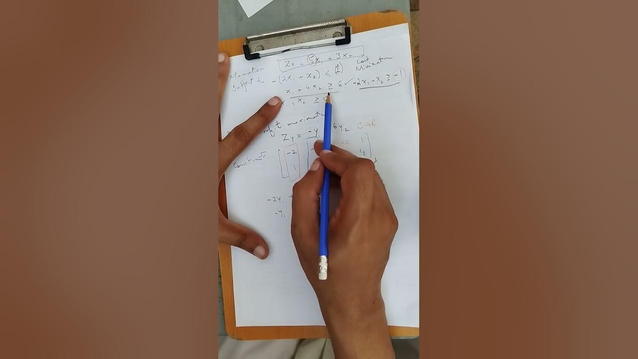 Minimization to maximization dual linear programming form with two ...