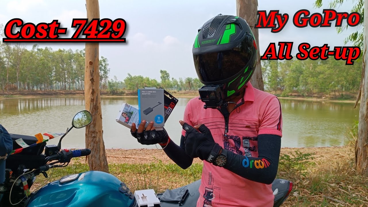 How to Setup Gopro on Helmet !! Gopro camera setup !! Cost 7429 - YouTube