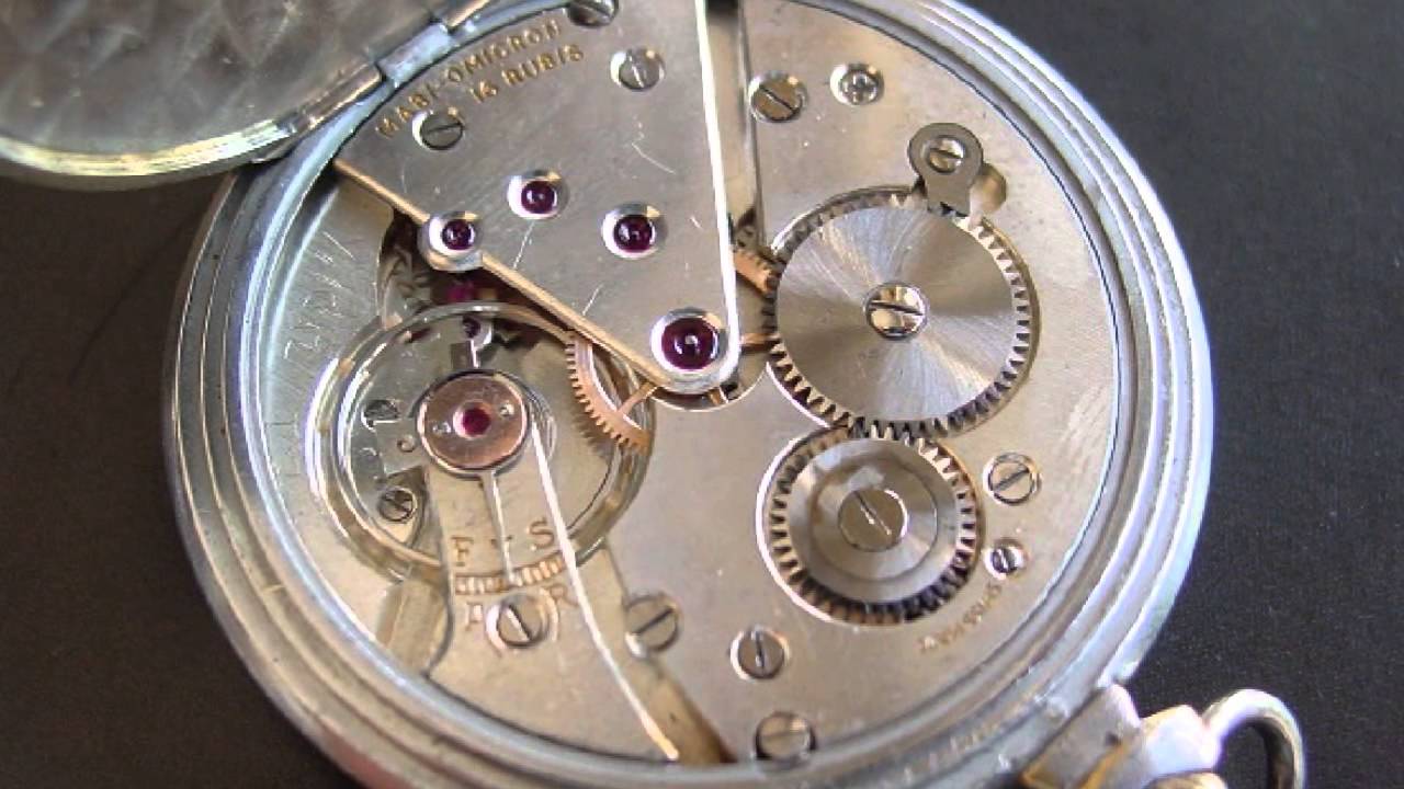 Omikron pocket watch 1950's - YouTube