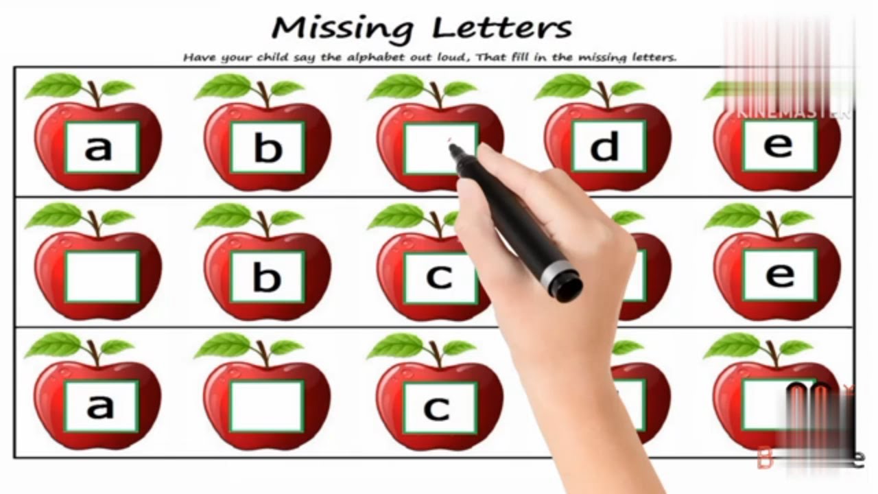 Missing letters|kids worksheets for lkg,ukg |Write The Missing ...