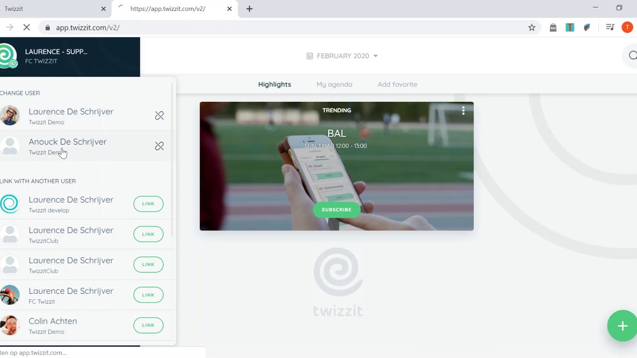 Link different Twizzit accounts - YouTube
