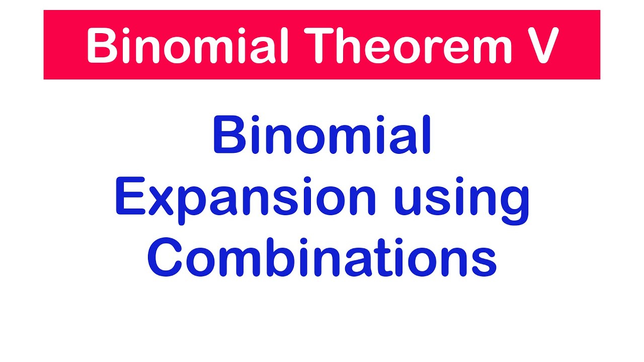 Binomial Expansion Using Combinations SHS 1 ELECTIVE MATH YouTube