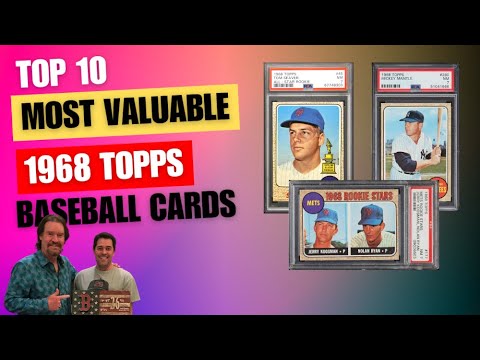 Top 10 Most Valuable 1968 Topps Baseball Cards - YouTube