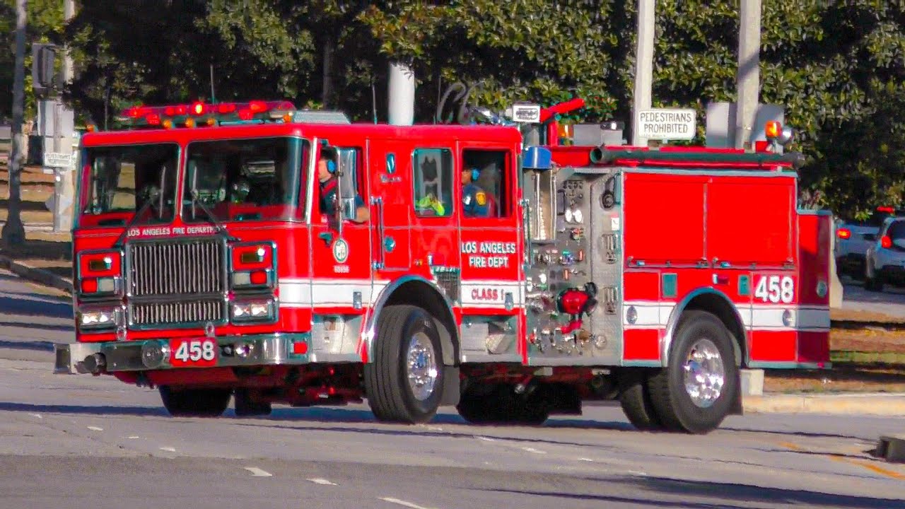 LAFD "New" Engine 458 Responding - YouTube