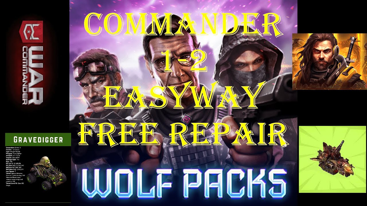 War Commander- WOLF PACKS [ COMMANDER 1-2 ] FREE REPAIR / EASYWAY/ 05 ...