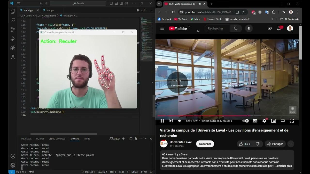 Contrôle Gestuel de Vidéo avec Python, OpenCV et Mediapipe - YouTube