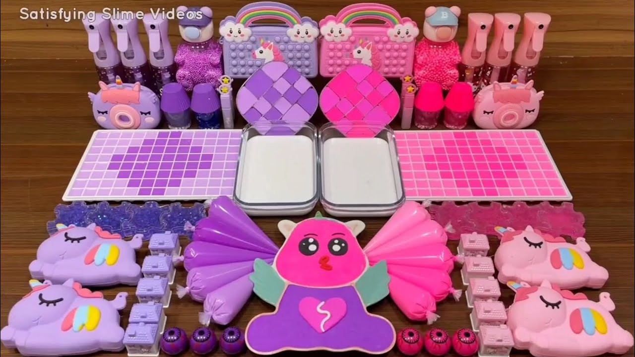 PASTEL vs PURPLE SHEEP I Mixing random into Glossy slime I Relaxing ...