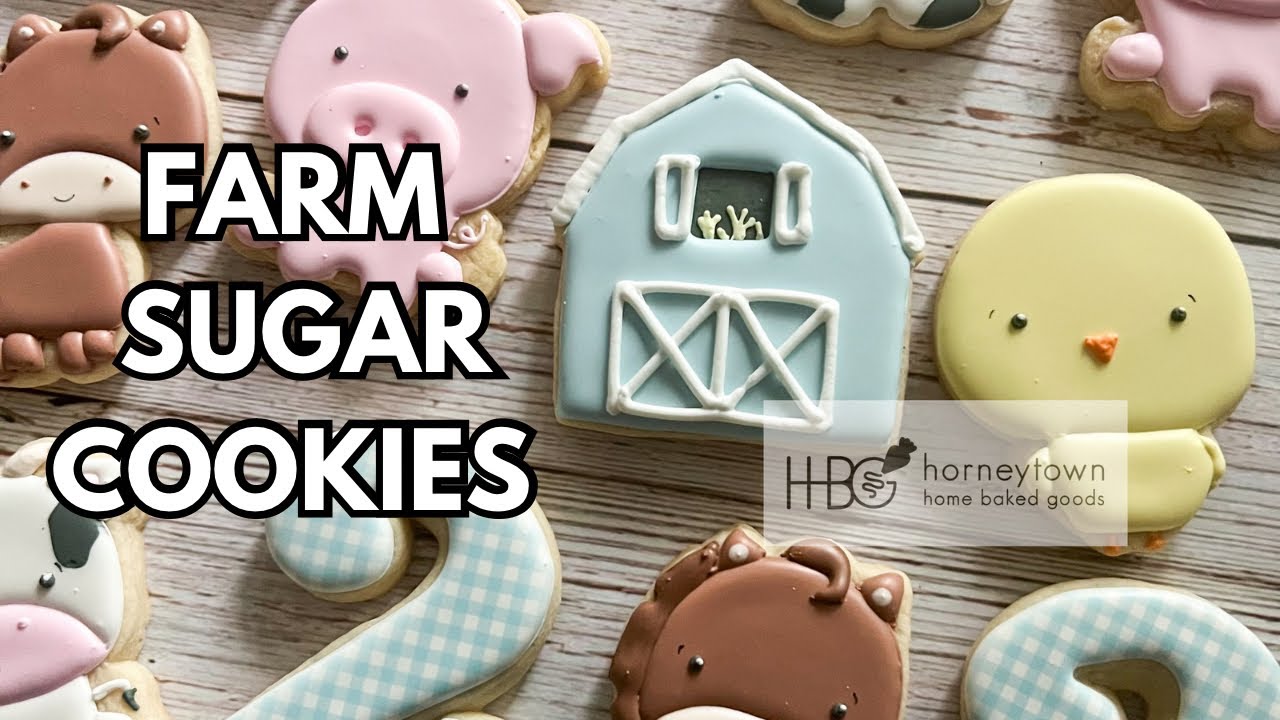 Farm Sugar Cookies ~ Barn Yard Theme ~ Decorate with me ~ Satisfying ...