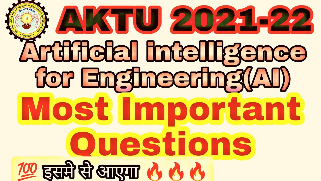 Artificial Intelligence Important Question | AI important question | Aktu AI for Engineer Imp ...