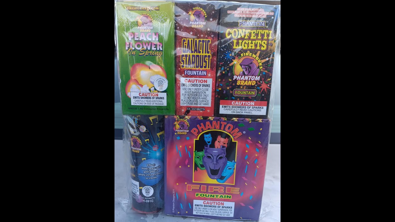 PHANTOM BRAND FIREWORKS STAR LIGHT FOUNTAIN ASSORTMENT PACK - YouTube