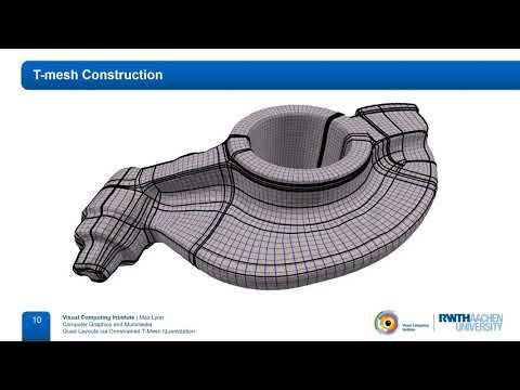 [Eurographics 2021] Quad Layouts Via Constrained T-Mesh Quantization - YouTube
