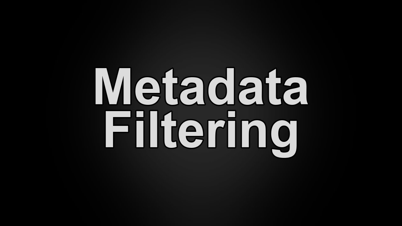 Metadata Filtering in AI Explained in 60 Seconds | What is Metadata ...