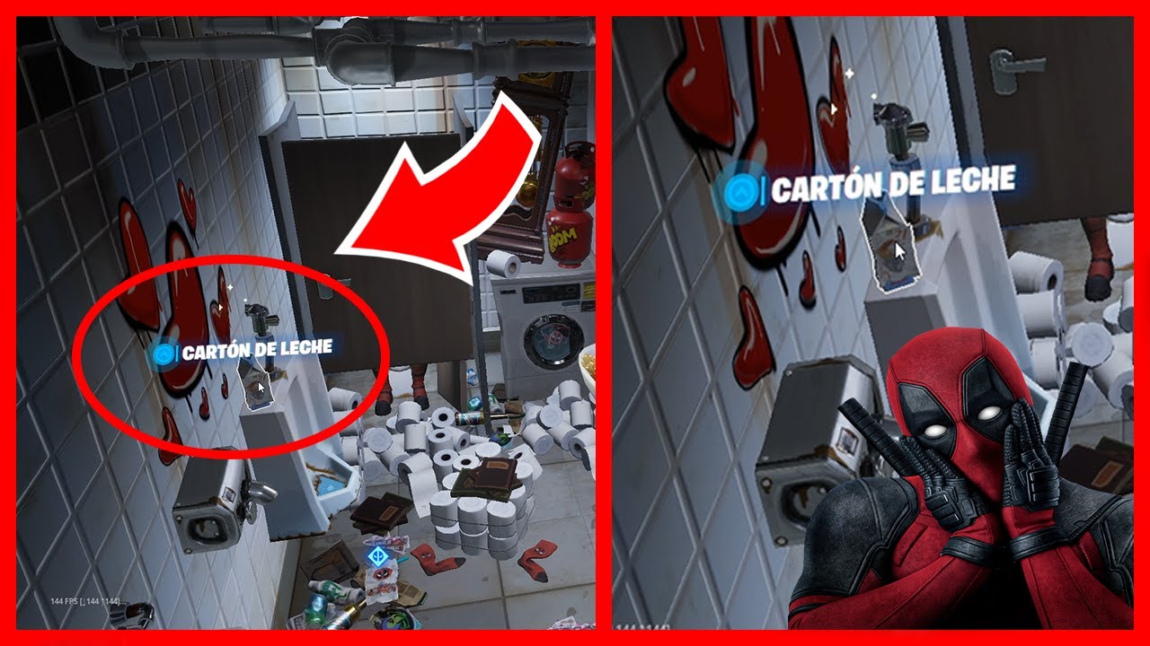 Encuentra el cartón de leche de Deadpool - Fortnite Capitulo 2 ...
