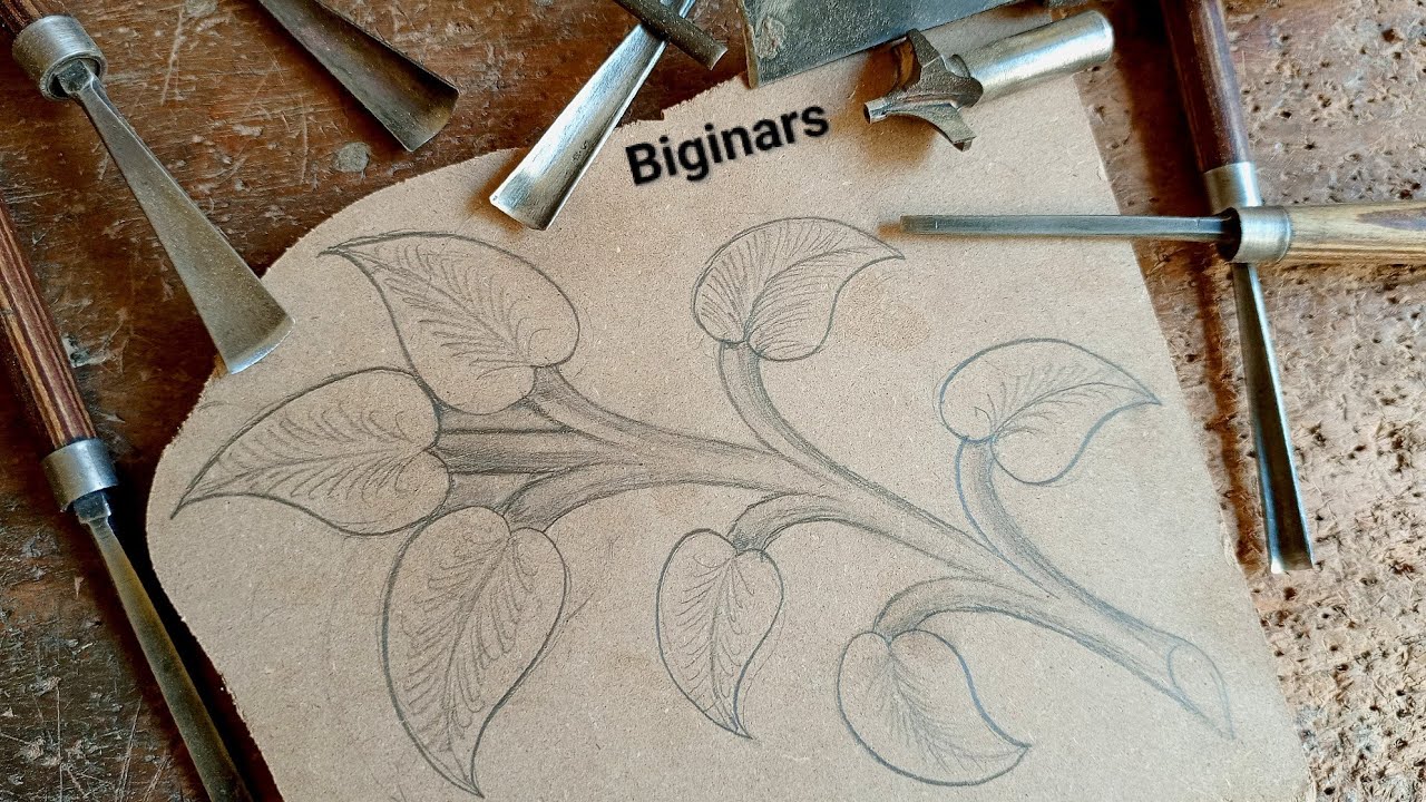 Beautiful leaf woden carved How to wood carving - YouTube