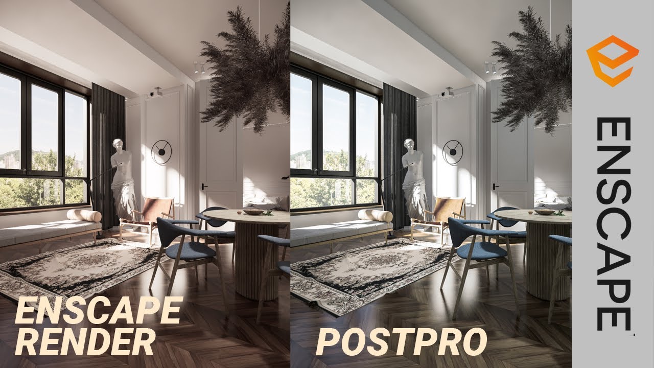 ENSCAPE REALISTIC RENDER TUTORIAL #6 INTERIOR APARTEMENT - YouTube