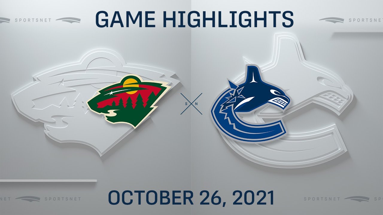 NHL Highlights | Wild vs. Canucks - Oct. 26, 2021 - YouTube