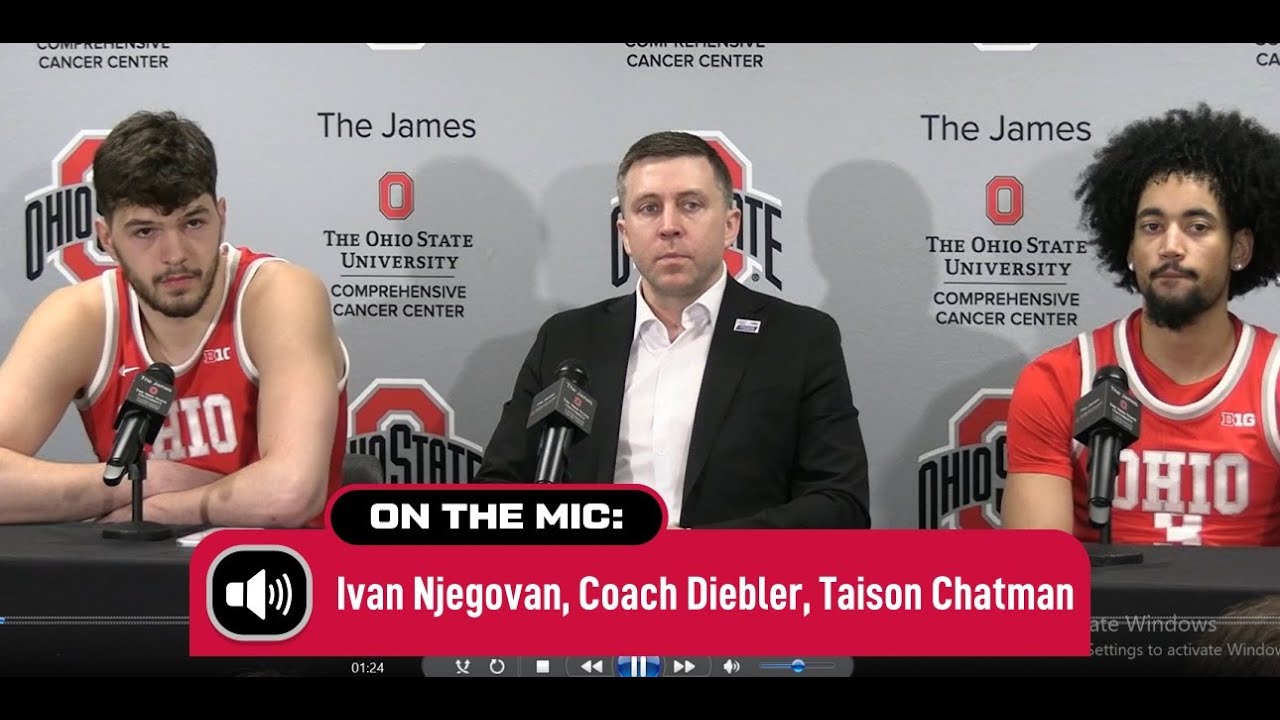 Ohio State's Ivan Njegovan, Taison Chatman and Jake Diebler breaks down ...