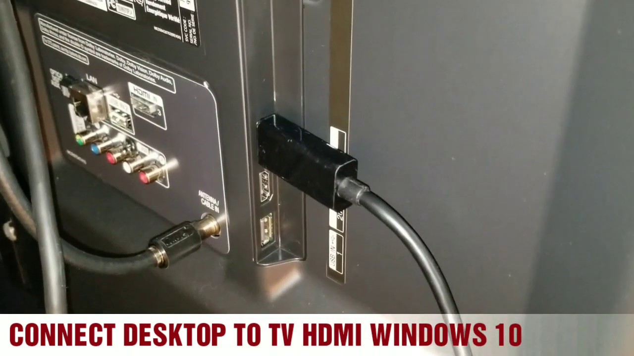 HOW TO CONNECT COMPUTER TO TELEVISION HDMI - YouTube
