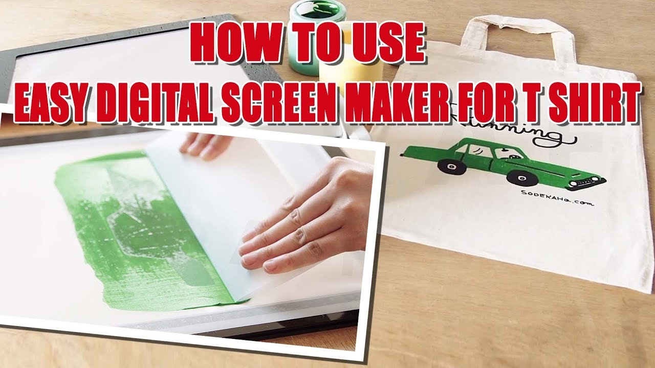 How to use easy digital screen maker for t shirt printing - YouTube