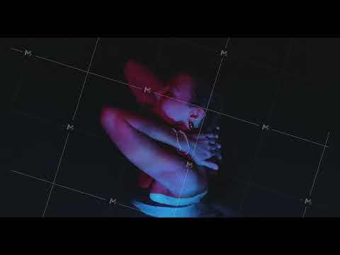 Beautiful Woman Relaxing In Pool At Night Wetting Hair With Neon Glow