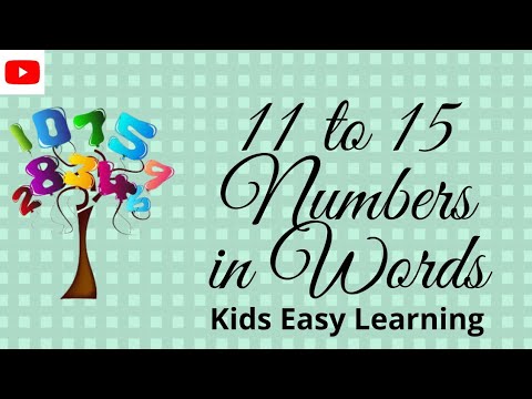 11 to 15 Numbers in Words/Easy Learning/Watch till the end - YouTube