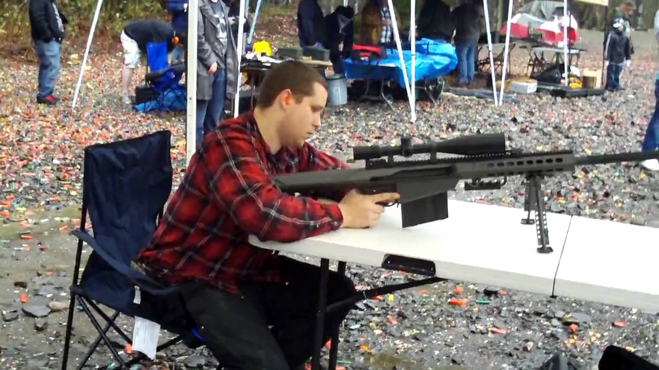 Shooting the .50 cal - YouTube