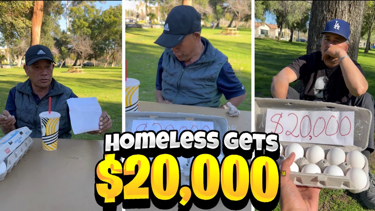 Millionaire blessed the homeless with $20,000 and made us cry - YouTube