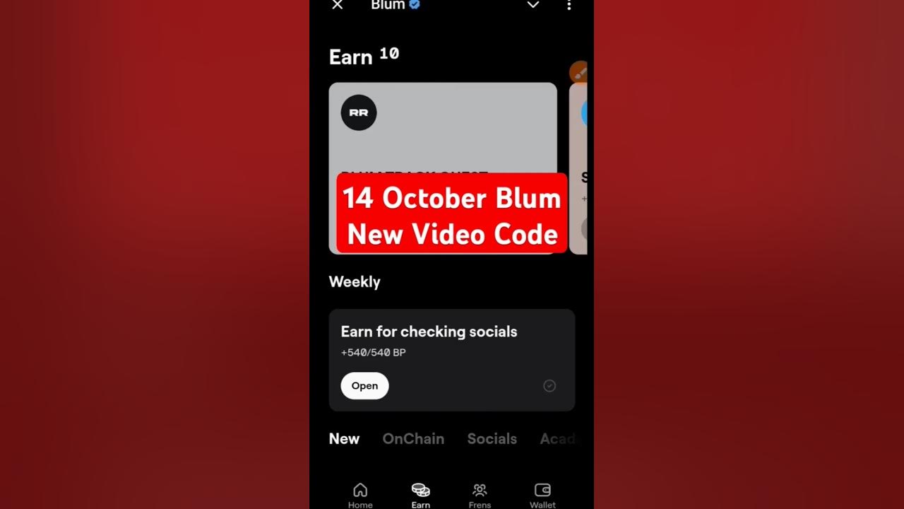 Blum New Video Code | Blum Verify Code | Blum Verification Code | Blum Verify Code 14 October ...