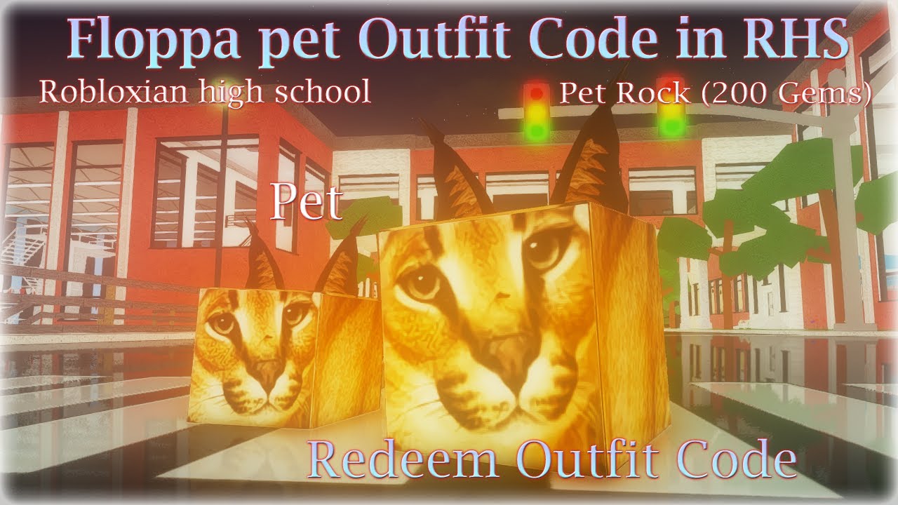 How to make Pet FLOPPA (Rock pet) (Redeem Outfit Code) Robloxian high ...
