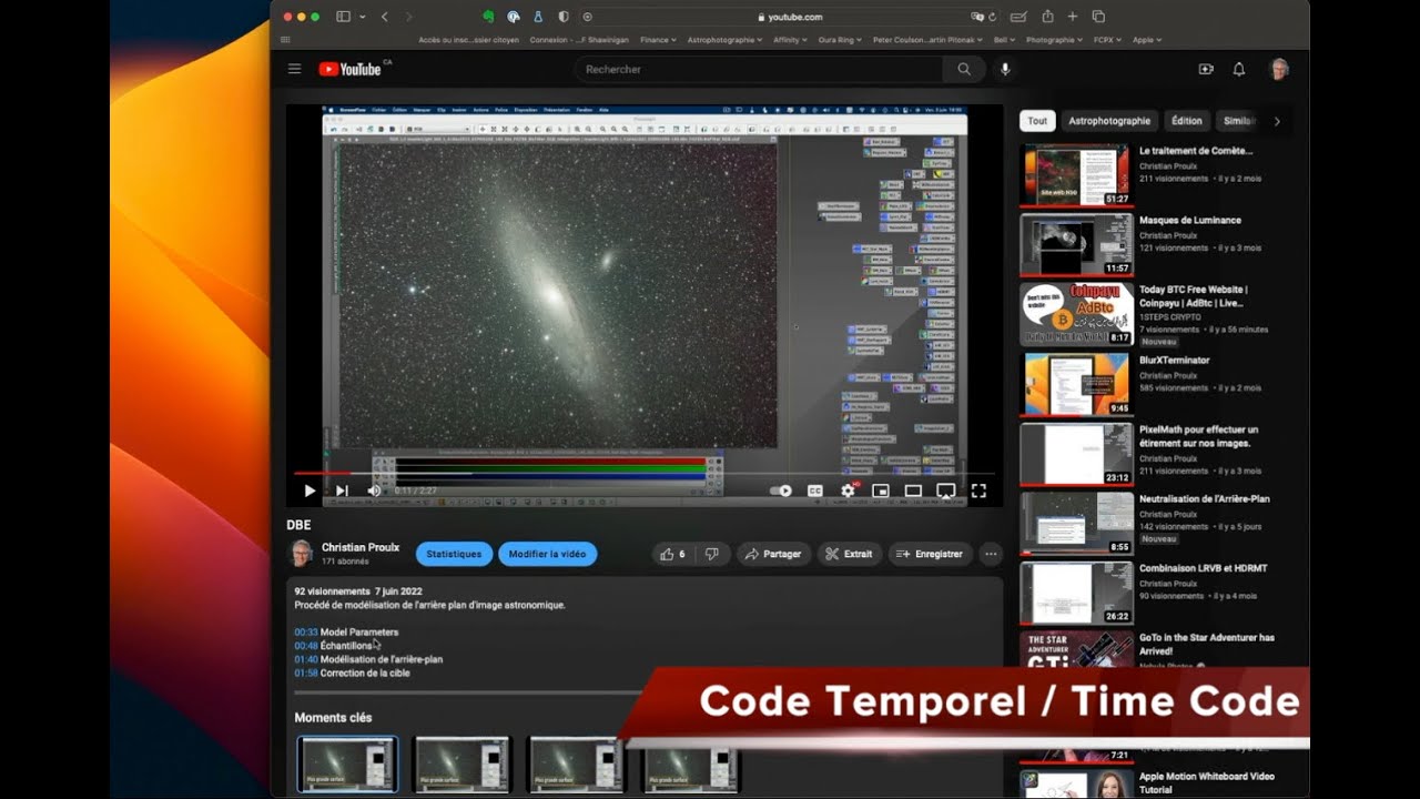 Ajout de code temporel dans Mes Méthodes PixInsight - YouTube
