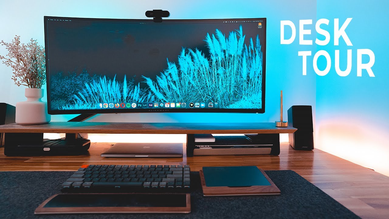 MODERN Home Office Setup & Transformation – 1 Year Later (DIY Update ...