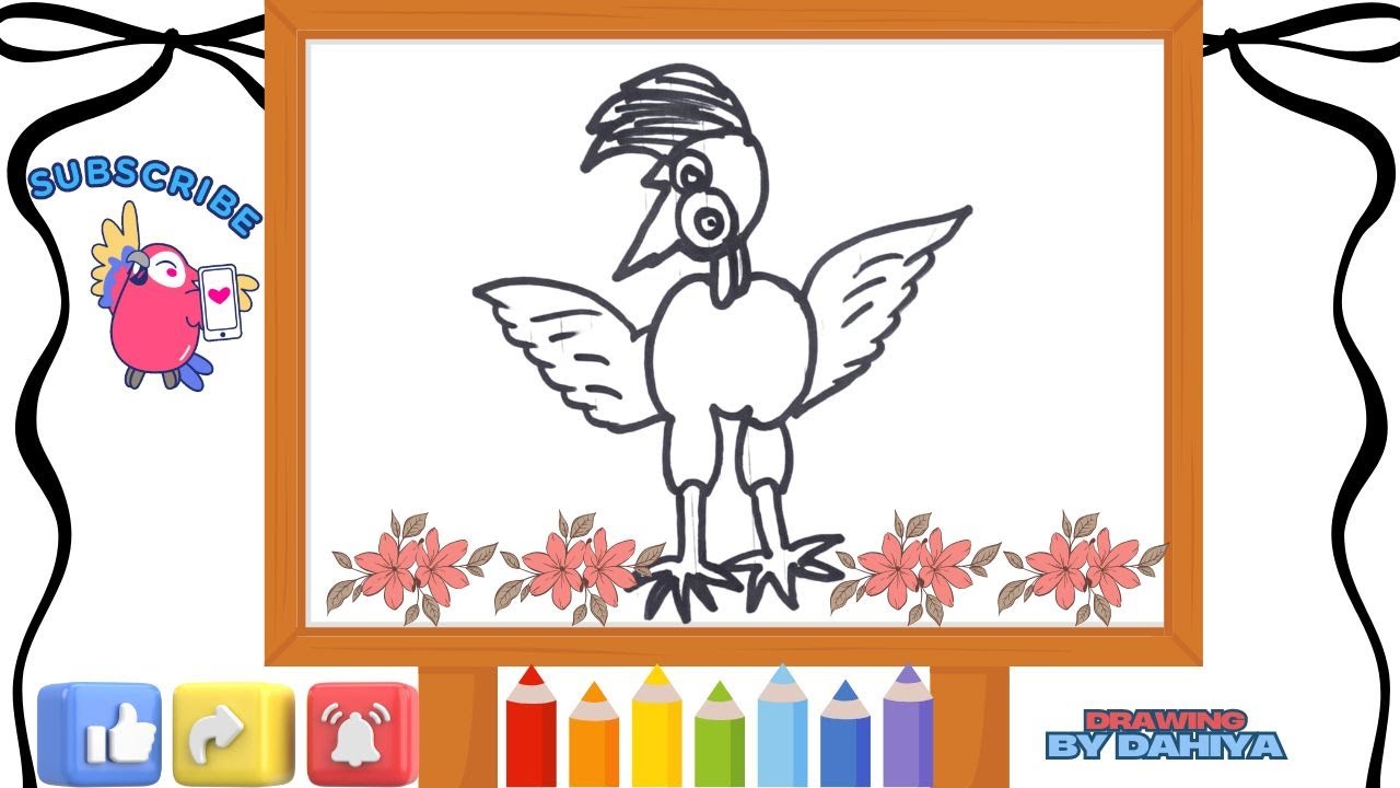 Murgi ki drawing kaise bnaye | hen drawing #drawingbydahiya # ...