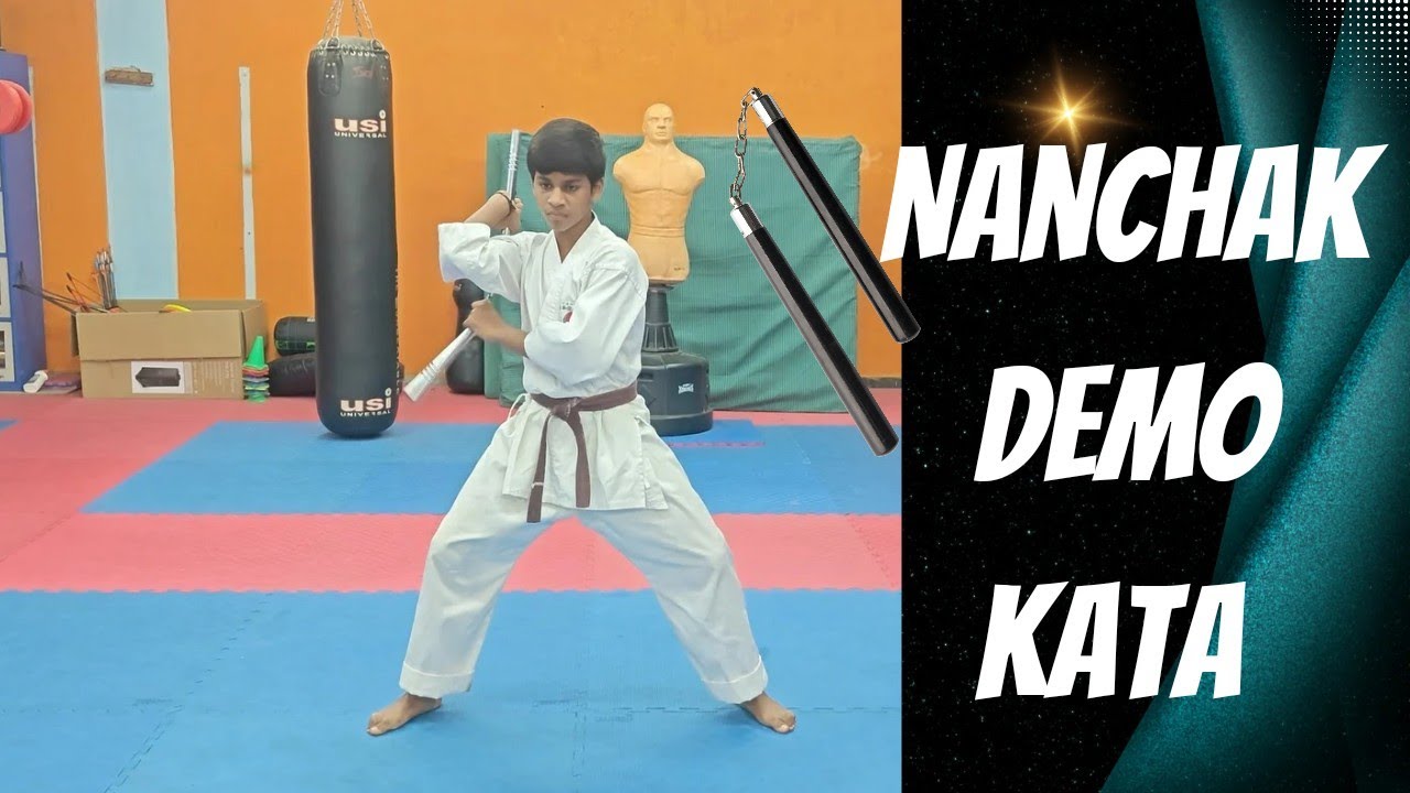 Nanchak demo kata !! Nanchak demo !! karate Nanchak demo !! SS Karate ...