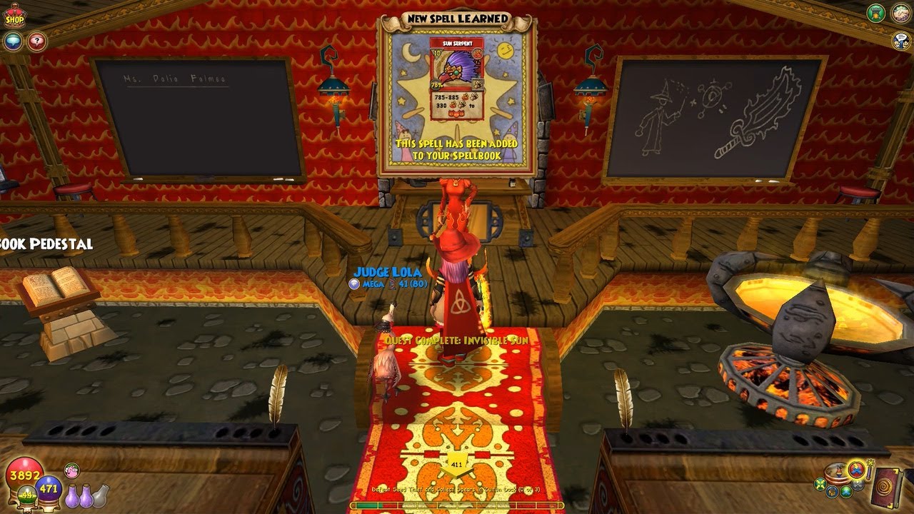 Sun Serpent Level 88 Fire Spell Quest - Wizard101 - YouTube