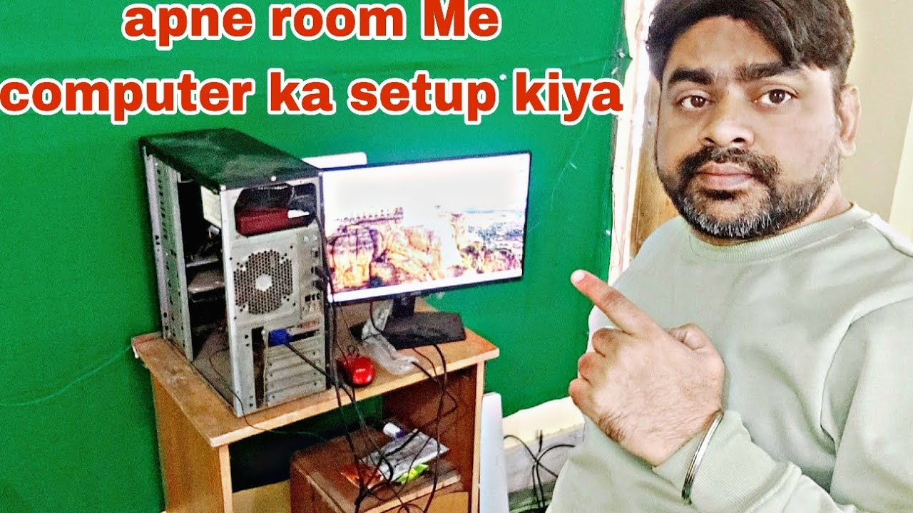 Apne room me computer ka setup kiya || full setup of desktop in my work ...