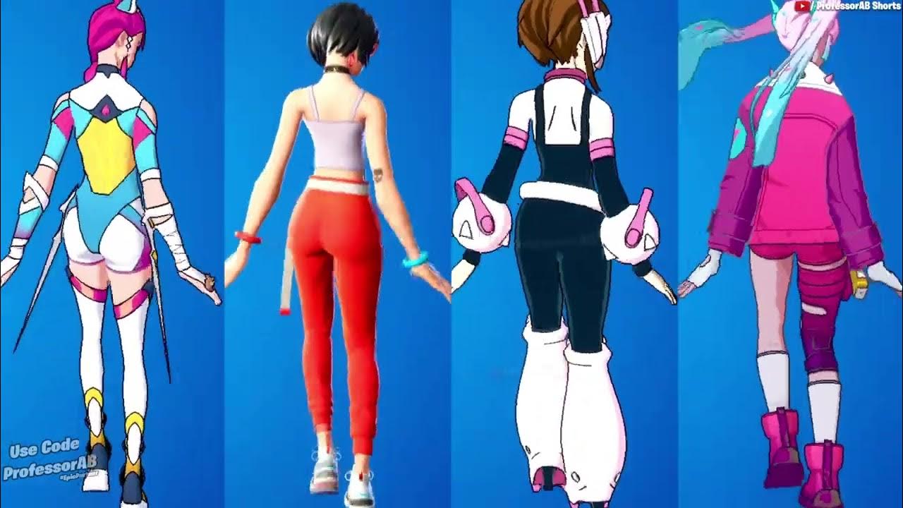 Fortnite Walkin Preety Tiktok Emote With Erisa Evie Ochaco Lennox Rose