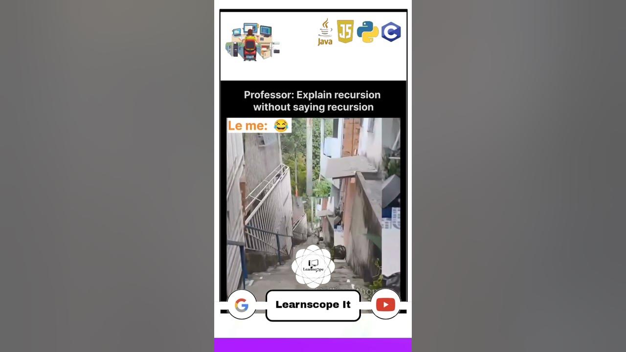 Explain Recursion Without Saying Recursion 😂😂🤣coding Programming