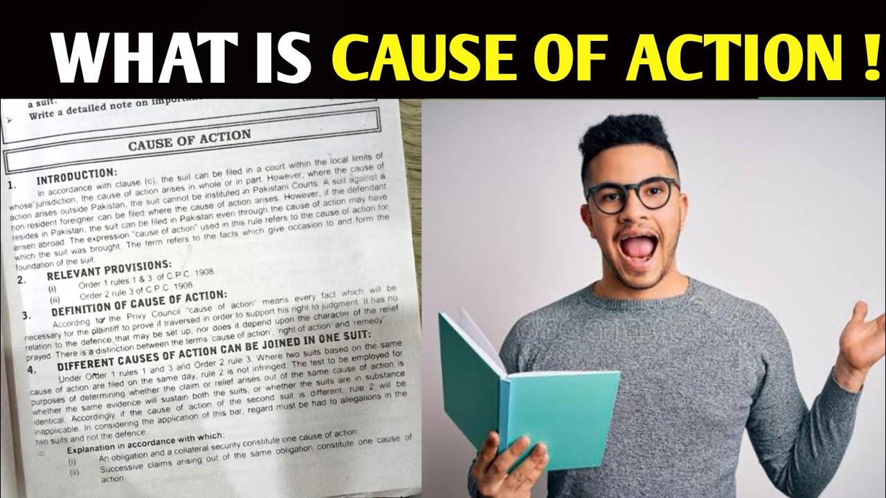 What Is Cause Of Action And Its Importance | Lawyer Study | Chapter #5 ...