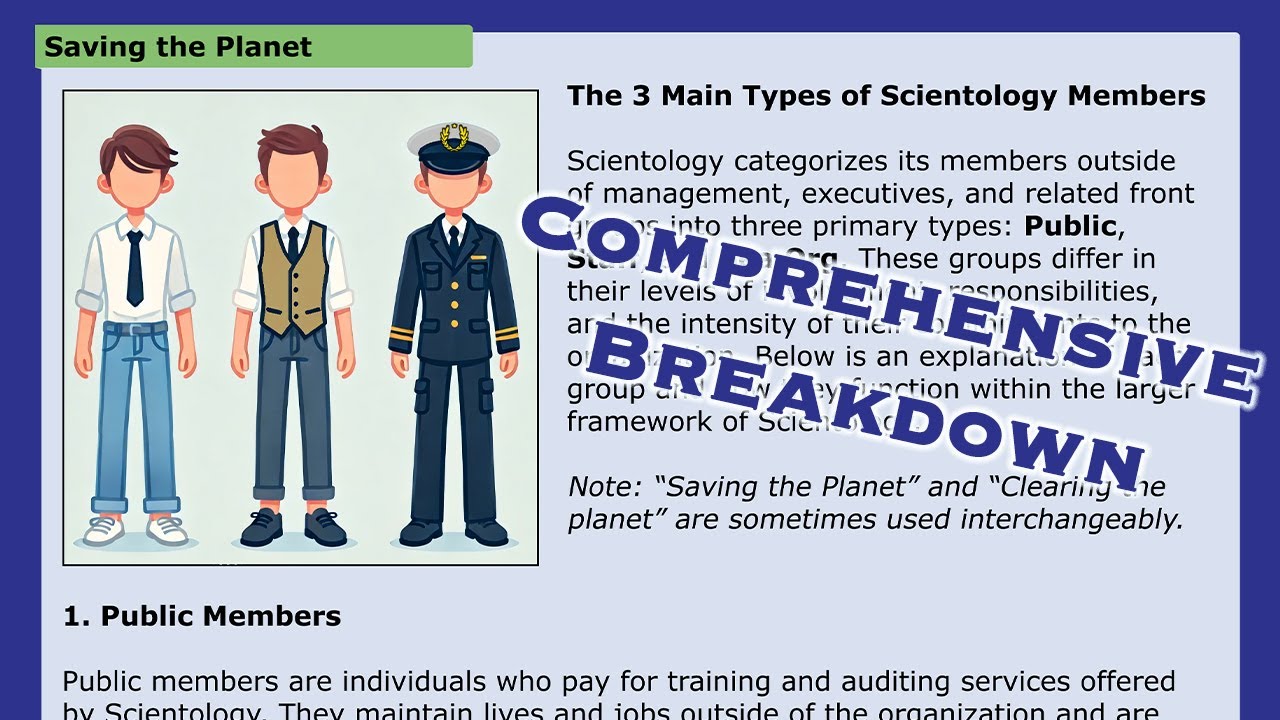 Saving the Planet - Scientology Comprehensive Breakdown (Infographic ...