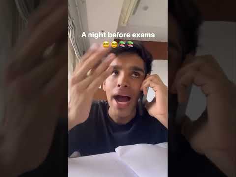 The night before an exam|#studying at last time 😂#study A night before ...